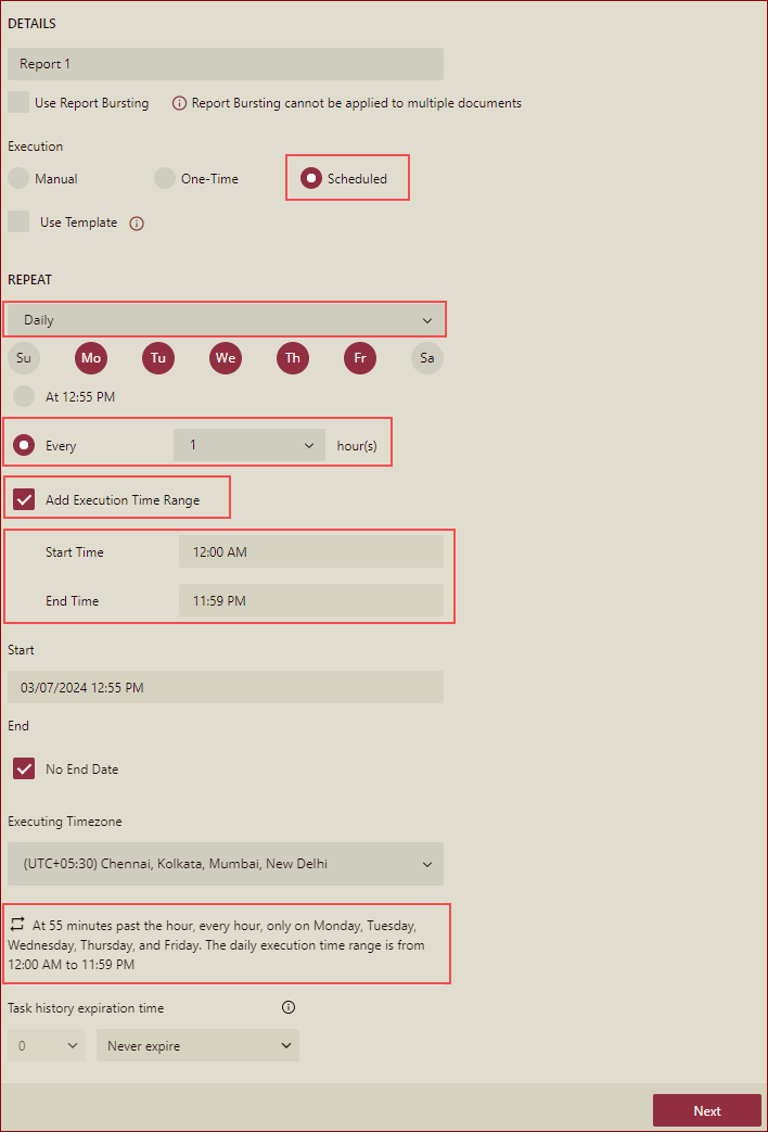 Create a Scheduled Task to Run a Report | Wyn Documentation